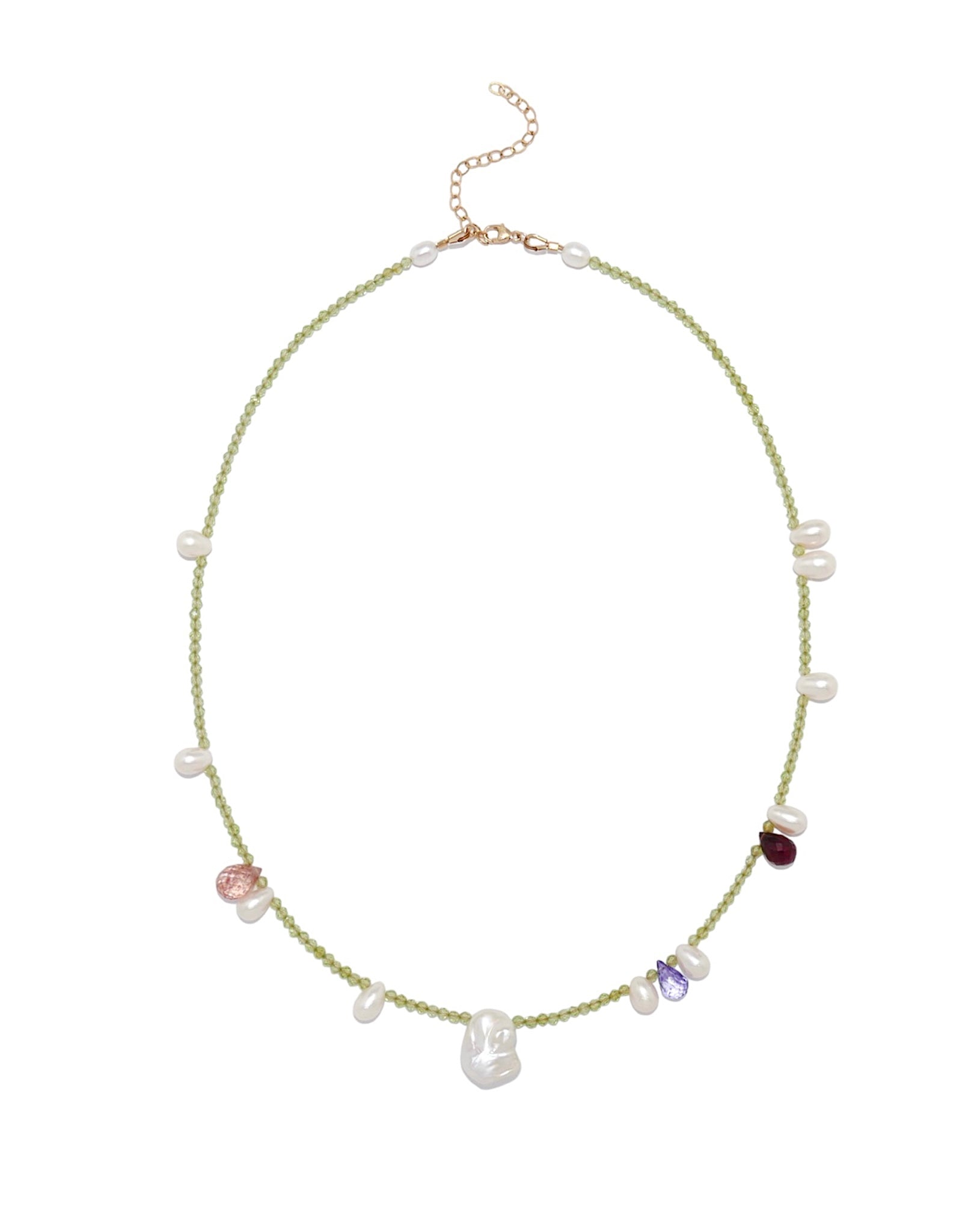 HEART'S WHISPER Peridot Necklace – ÍASPIS PEARL.JW