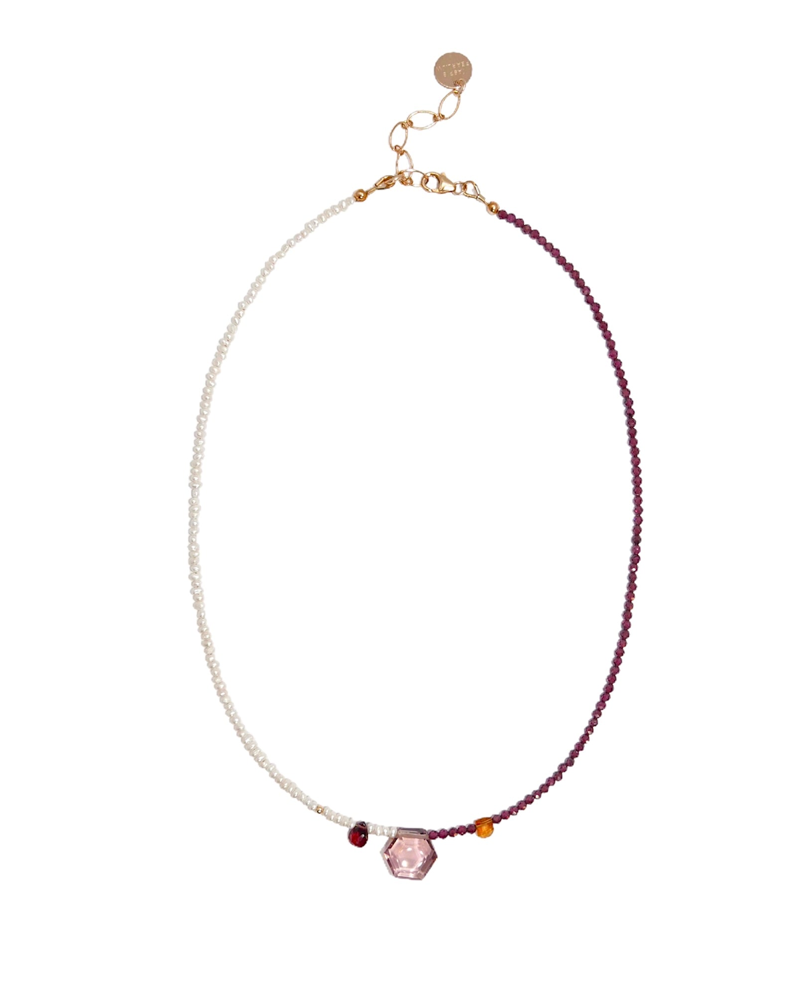HIDDEN STONE Garnet Necklace – ÍASPIS PEARL.JW